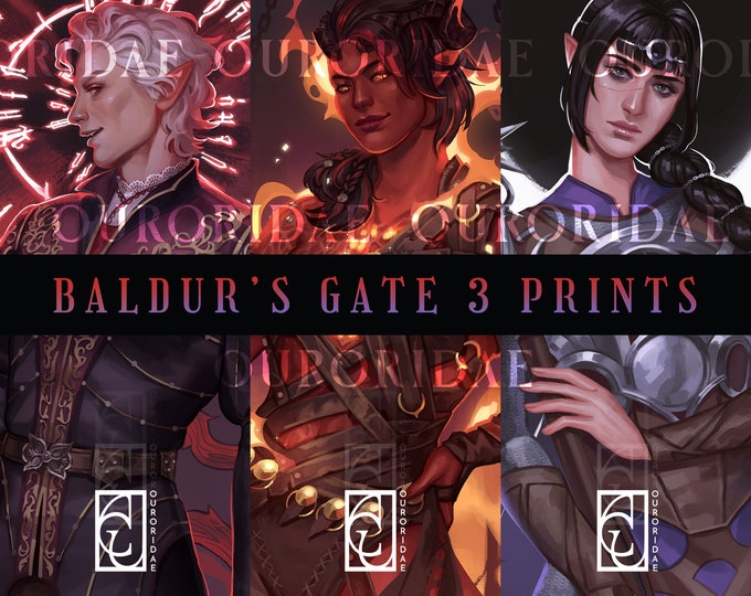 Baldur's Gate 3 A4 Poster Prints: Astarion, Karlach, Shadowheart, Dame ...