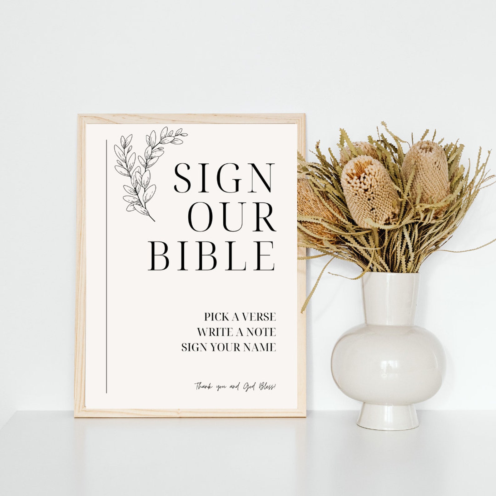Sign Our Bible, Wedding Signs, Wedding Decor Sign, Wedding Printables ...