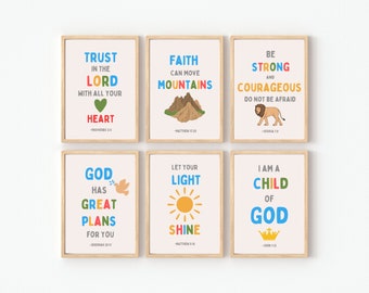 Church Nursery Art, Christian Kids Scripture Art Prints, Abc's of God ...
