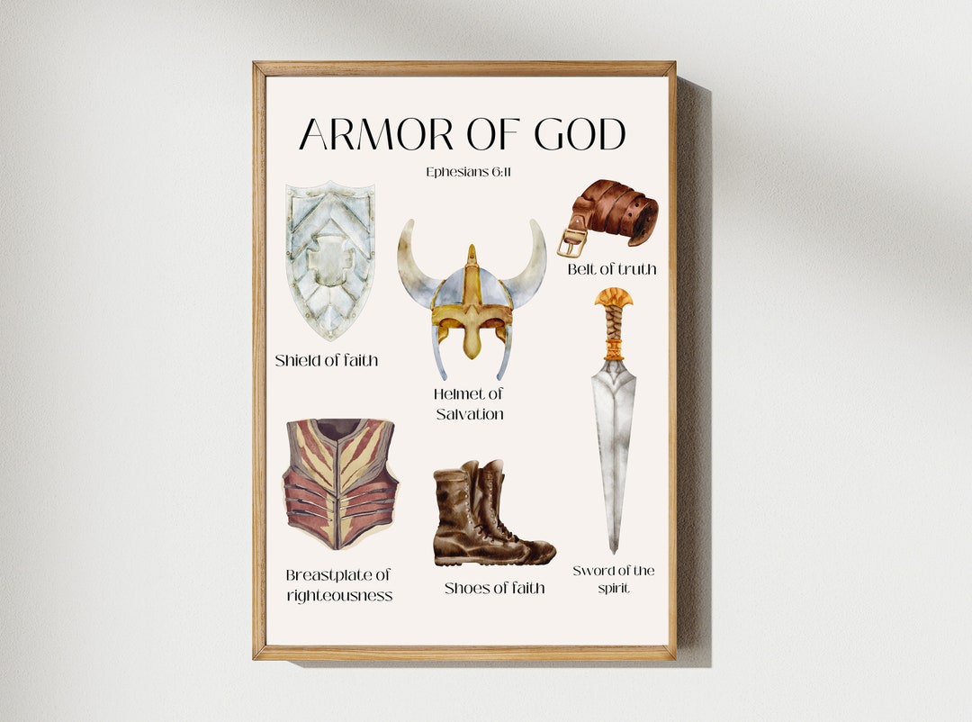 Armor of God Scripture Poster Church Sunday School Decor Homeschool ...