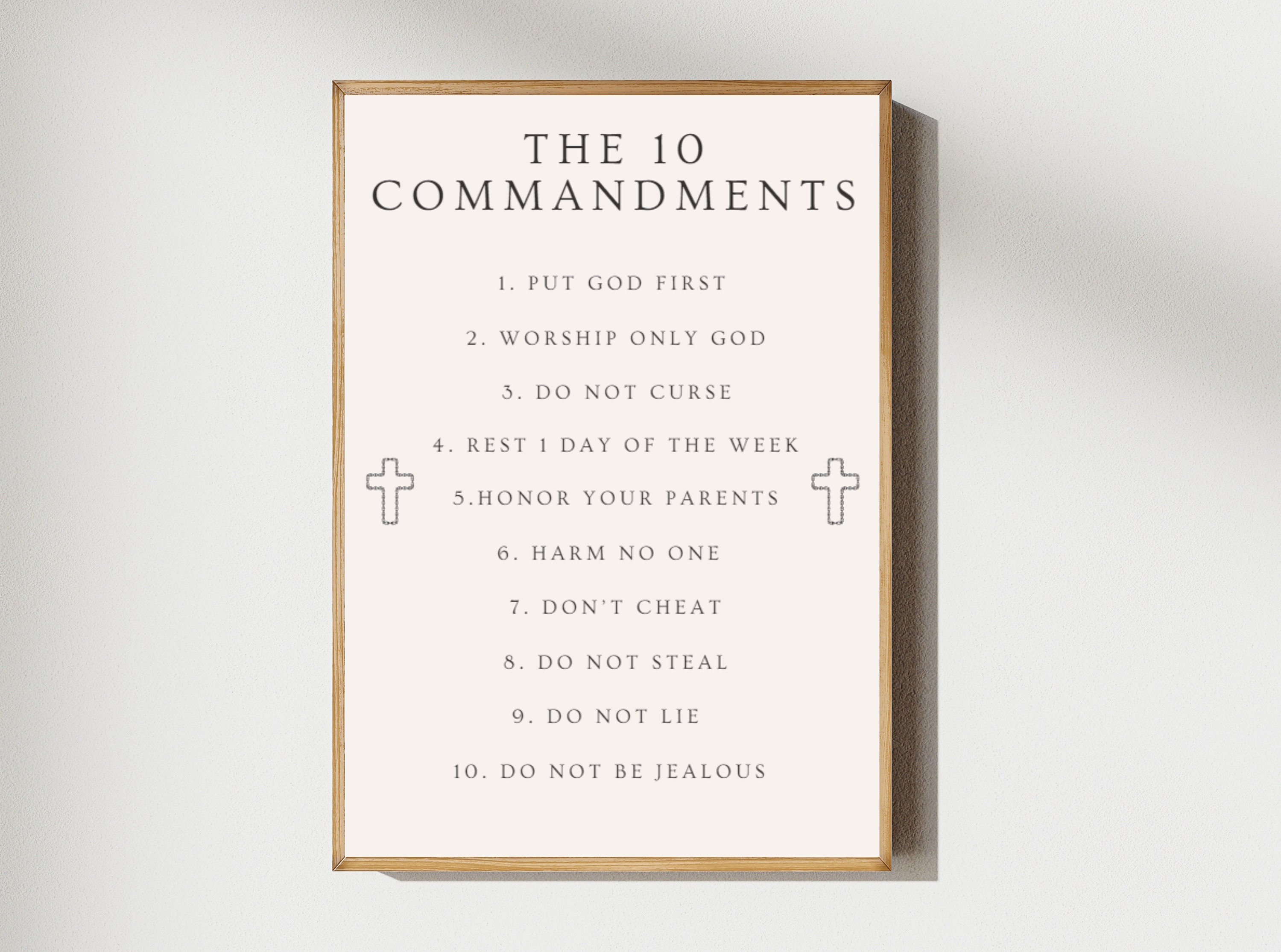 The Ten Commandments Poster Church Sunday School Kids Decor Homeschool ...