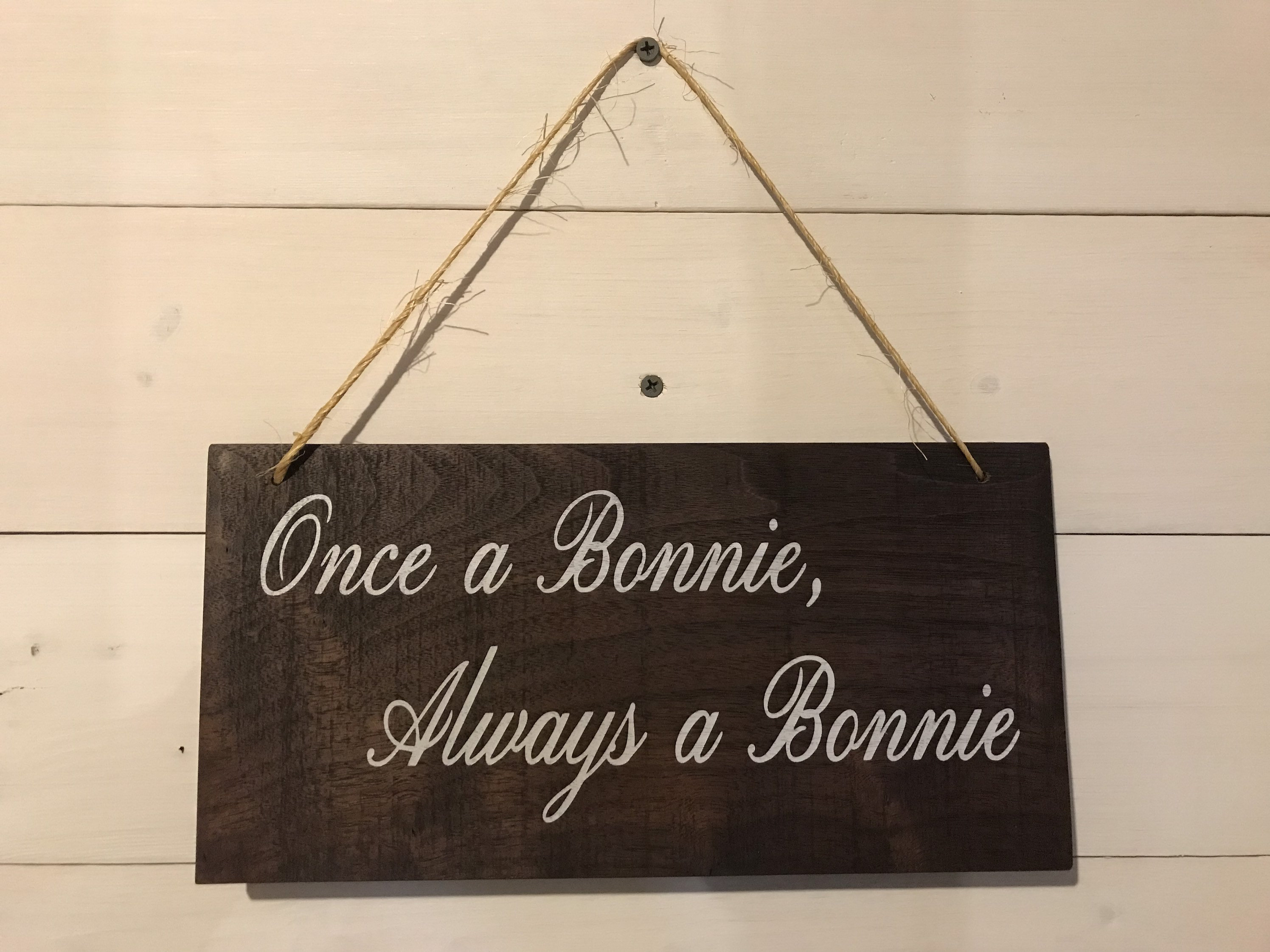 St Bonaventure Bonnies 12 Hanging Wood Sign HOME Once a Bonnie Always a ...