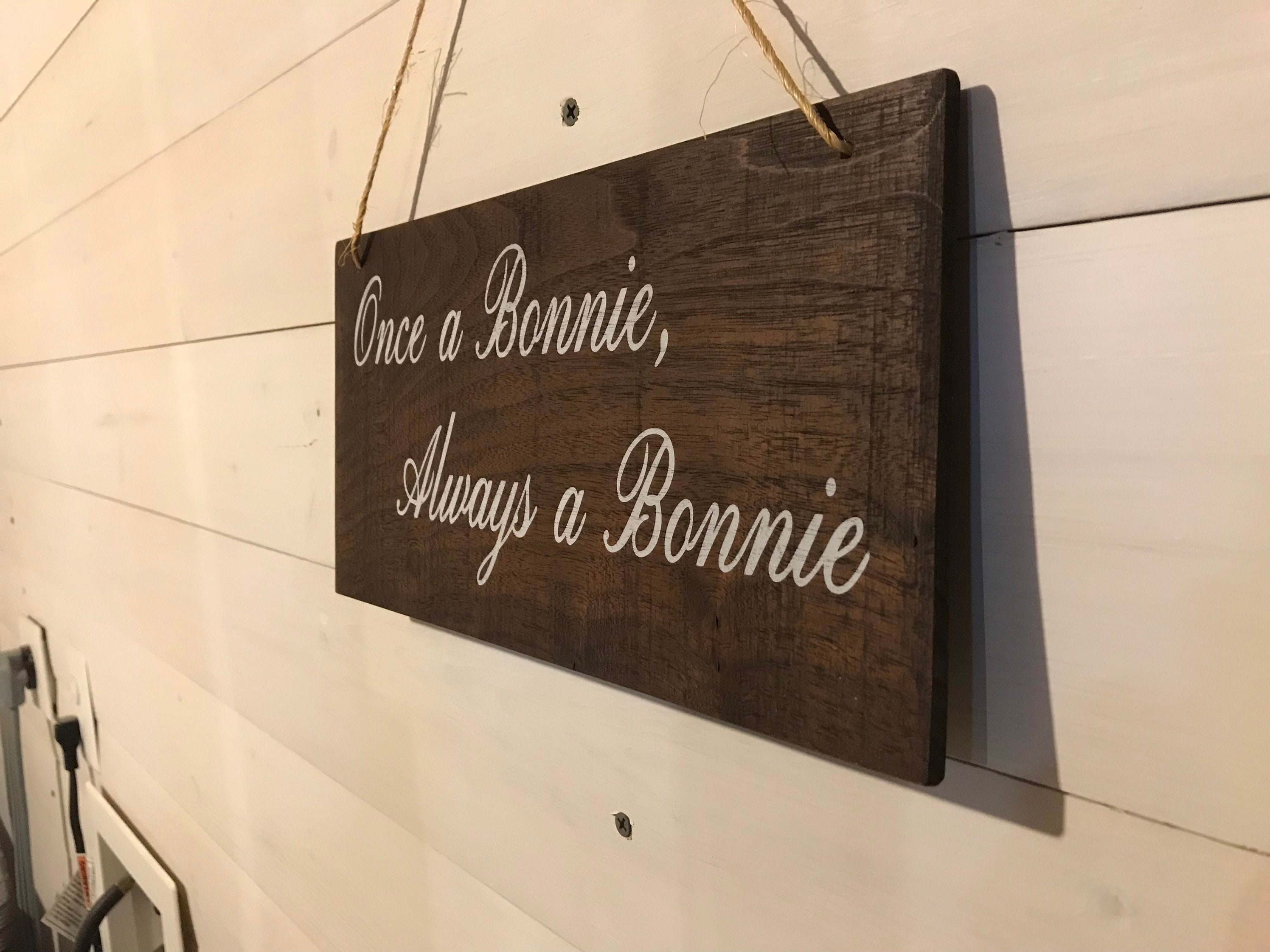 St Bonaventure Bonnies 12" Hanging Wood Sign HOME Once a Bonnie Always ...