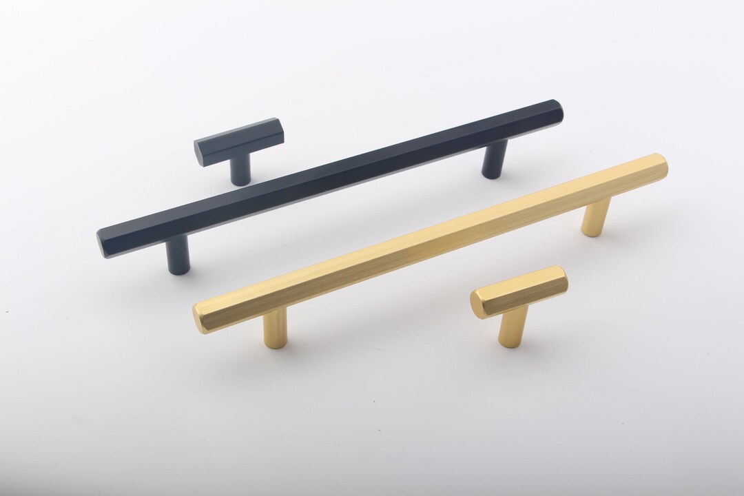 Hexagon Cabinet Handles Knobs Knob Kitchen Handle Gold Black Copper ...
