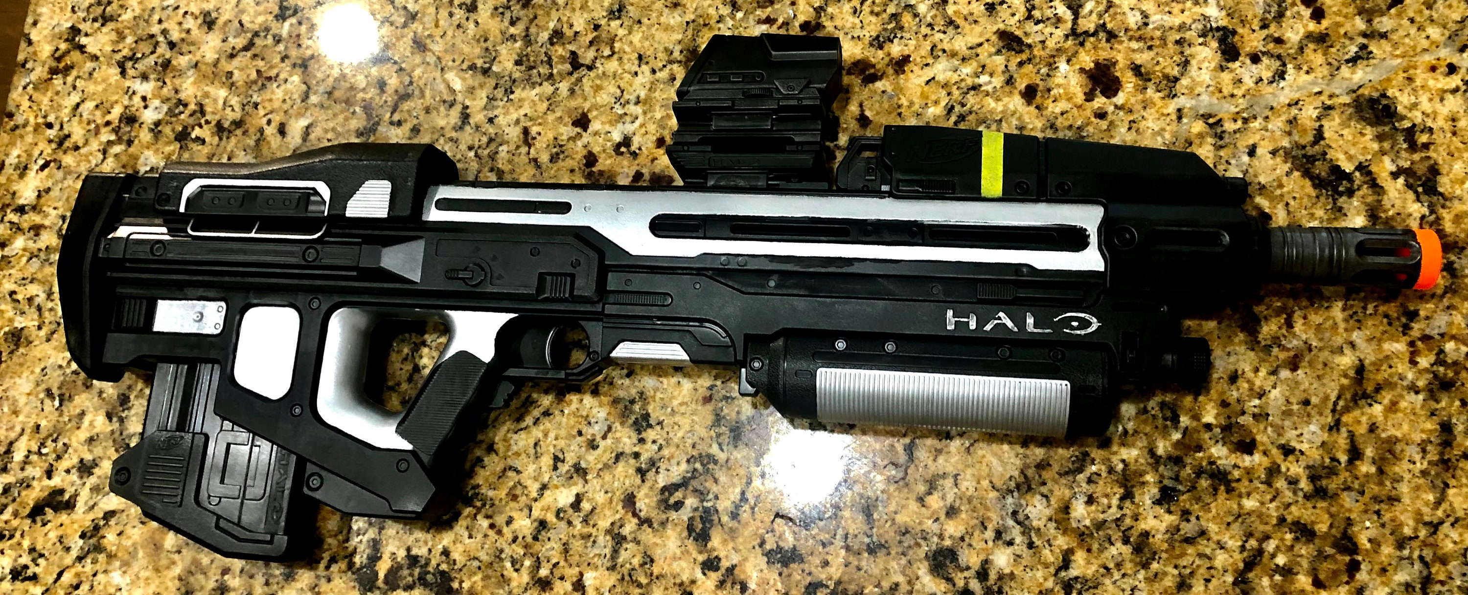 Nerf Halo Ma40 Assault Rifle Motorized Dart Blaster Custom Ubicaciondepersonascdmxgobmx
