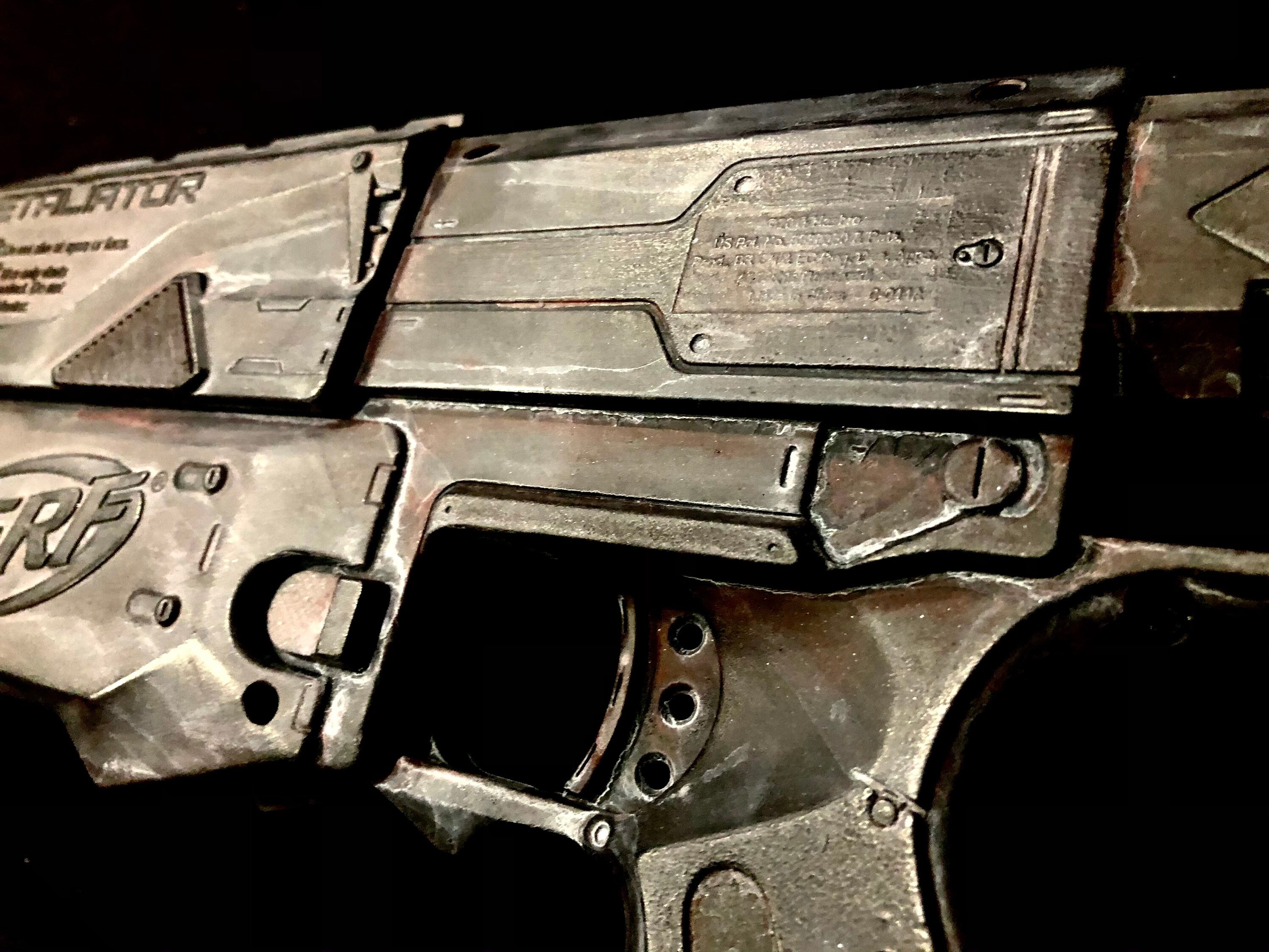 Nerf N-strike Retaliator extreme Weathering Custom Blaster - Etsy