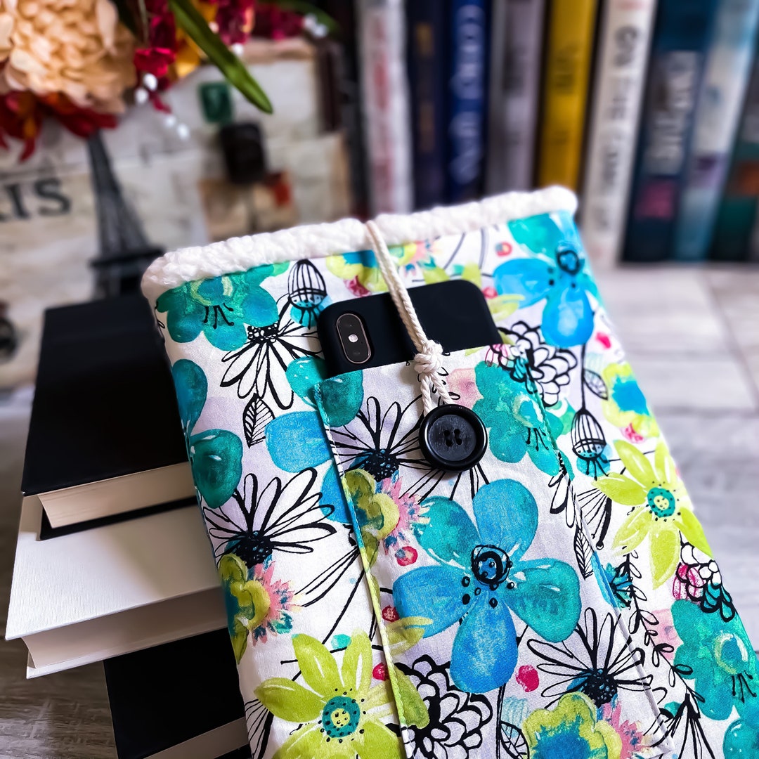 Floral Book Sleeve: Sherpa Lined Tablet Case With Pocket - Etsy