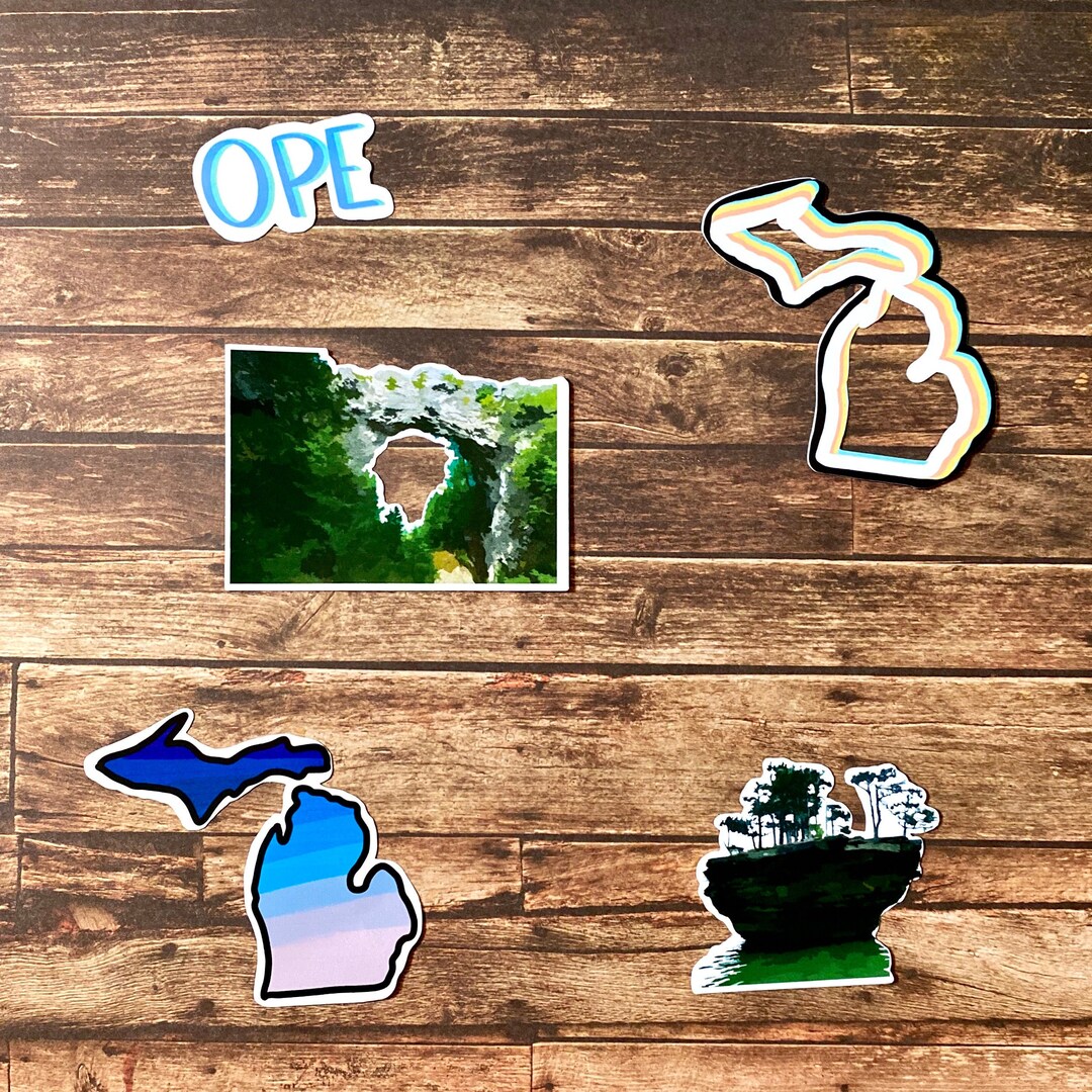 Pure Michigan Sticker Pack| Glossy Stickers | Laptop | Michigan | Ope ...