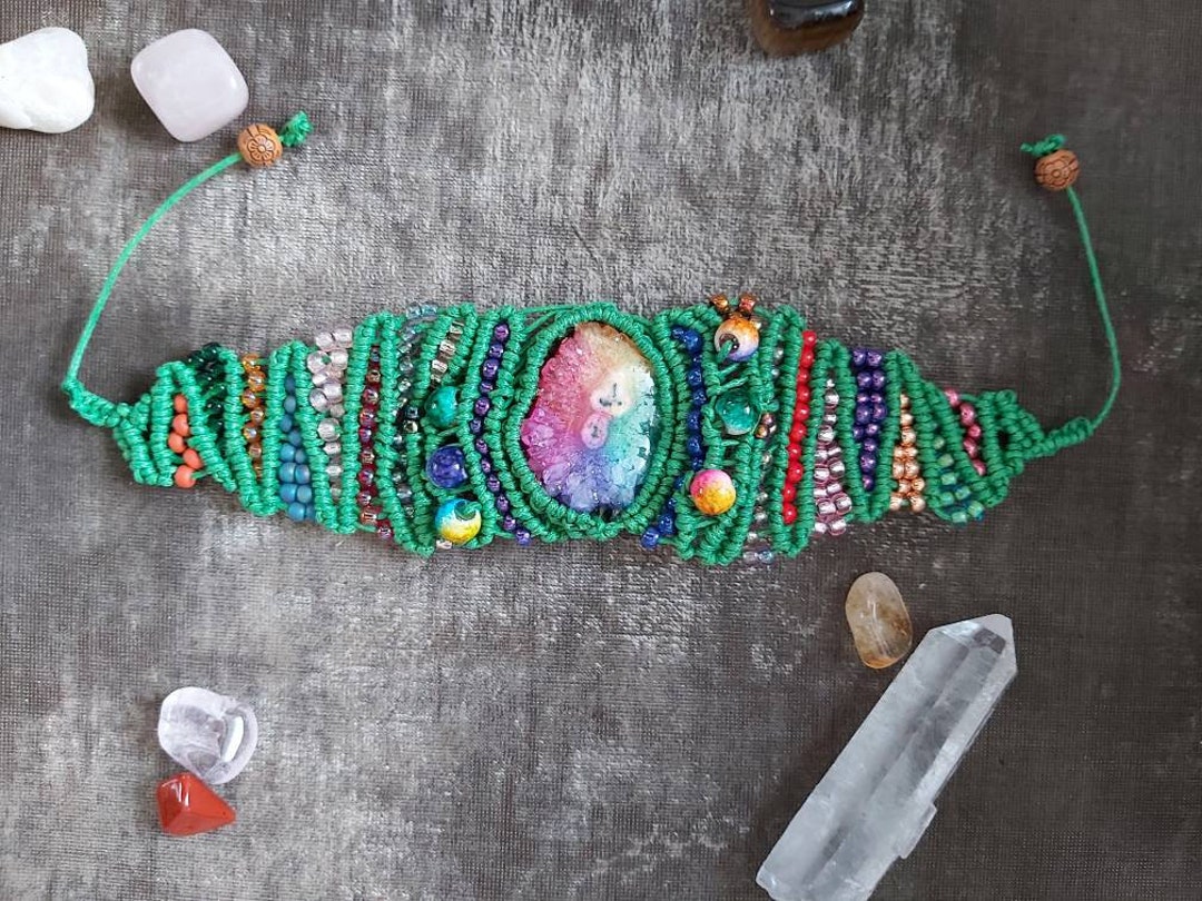 Solar quartz cuff bracelet - Etsy Italia