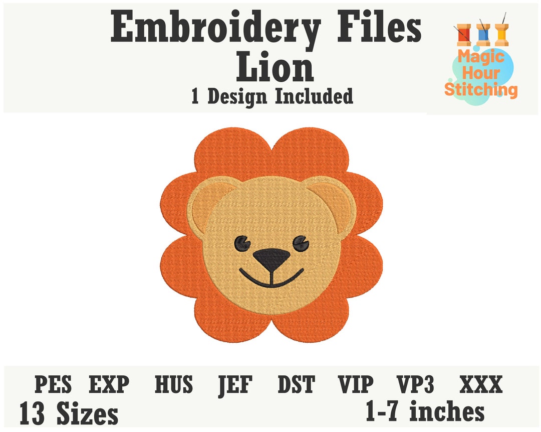 Baby Lion Face Machine Embroidery Design,lion Embroidery Design,baby ...