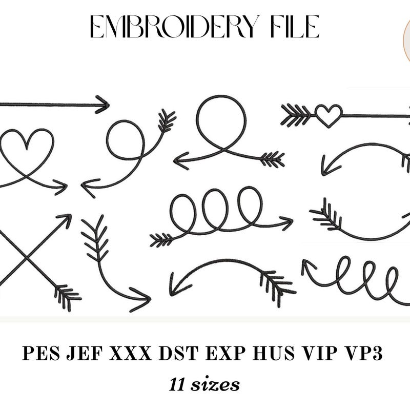 Embroidery Arrows File - Etsy