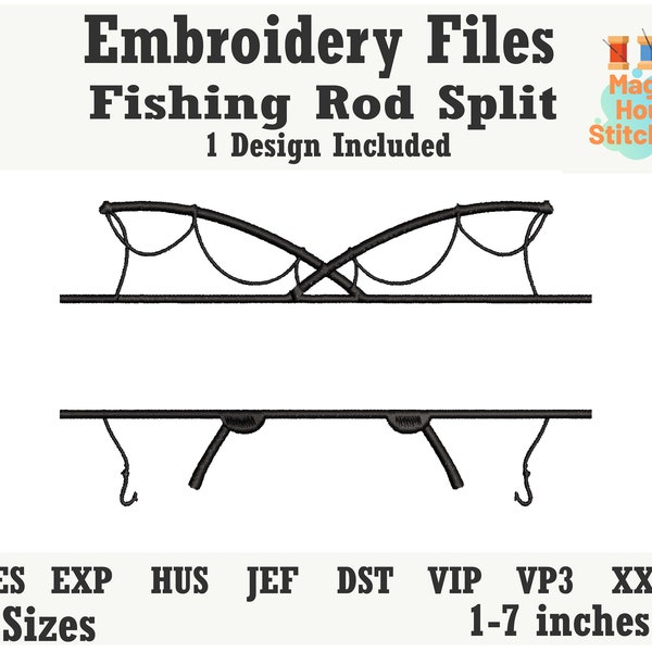 Fishing Embroidery - Etsy