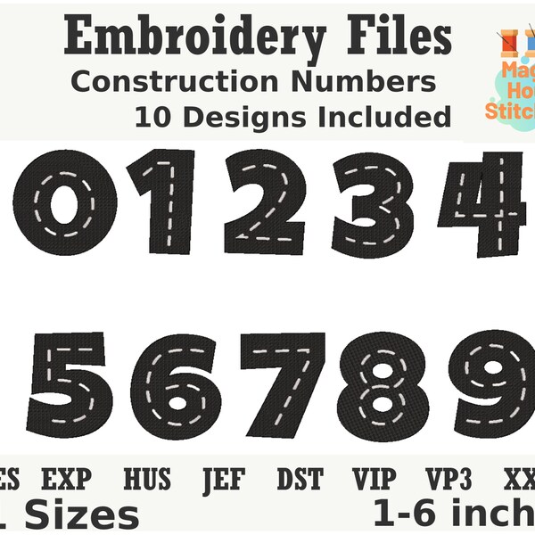 Embroidery Numbers - Etsy