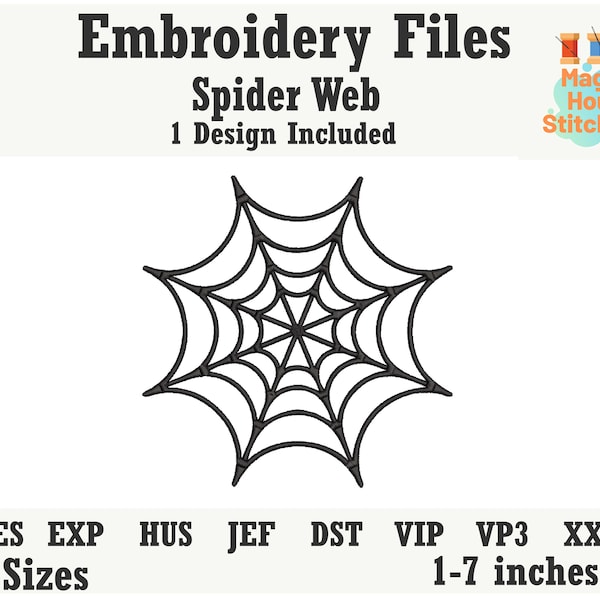 Spider Web Embroidery Design - Etsy