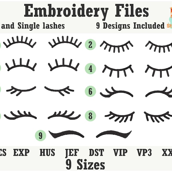 Embroidery Lashes Design - Etsy