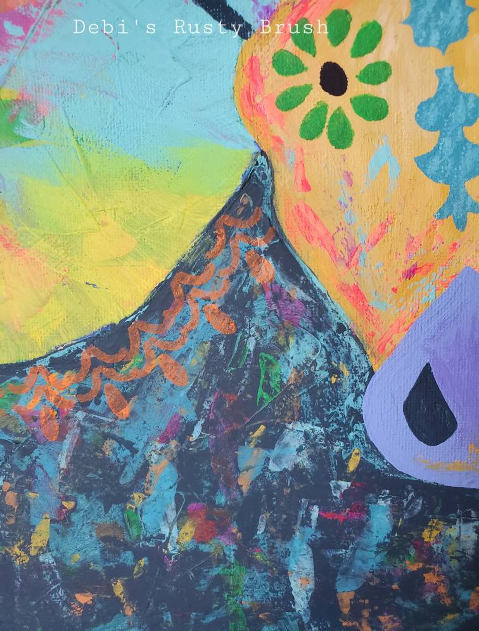 Colorful, Fun, Boho, Mule, 9x12, Original Art - Etsy