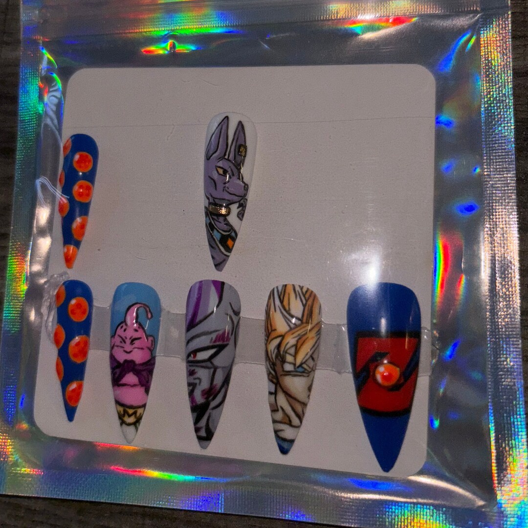 Custom Anime/cartoon Press on Gel X Nails - Etsy