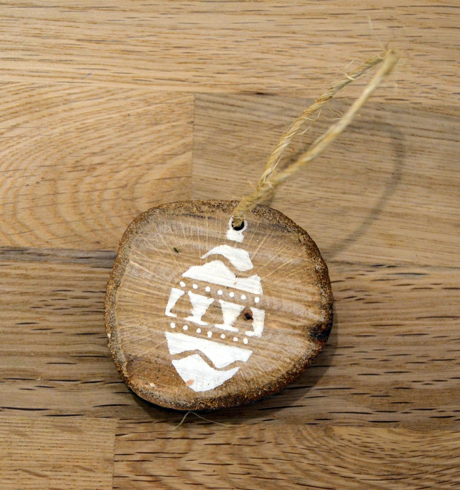 Natural Wood Log Christmas Ornament - Etsy UK