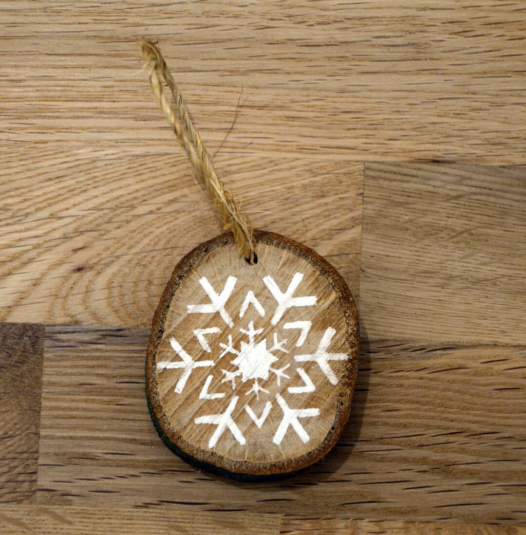 Natural Wood Log Christmas Ornament - Etsy UK