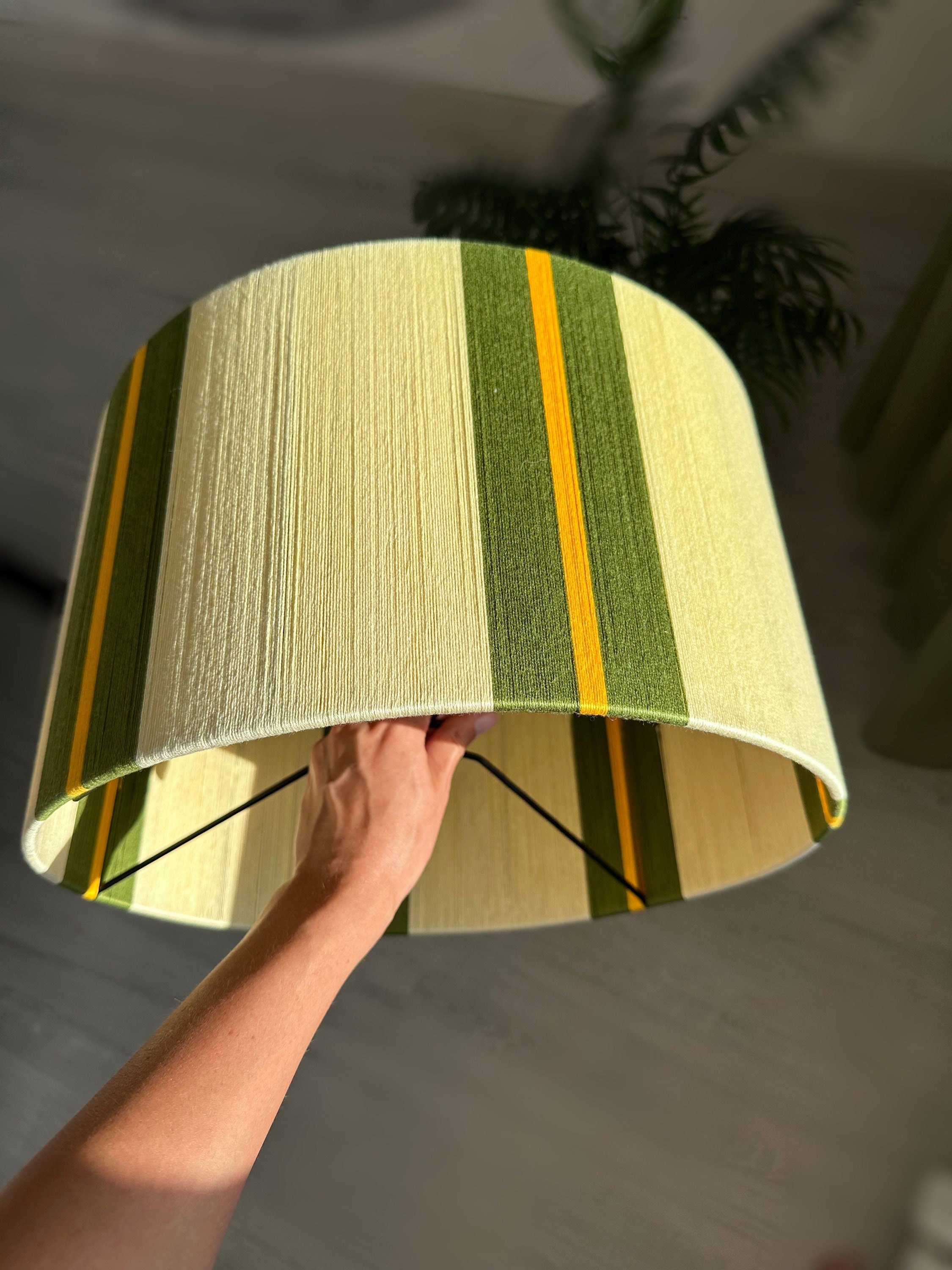 Handwoven Cylinder Drum 15 Lampshade , 100% Cotton Yarn Handwoven ...