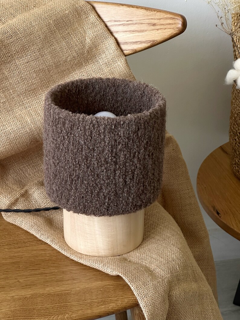 Handmade Small Wood Table Lamp, Bedside Lamp for Living Room, Modern ...