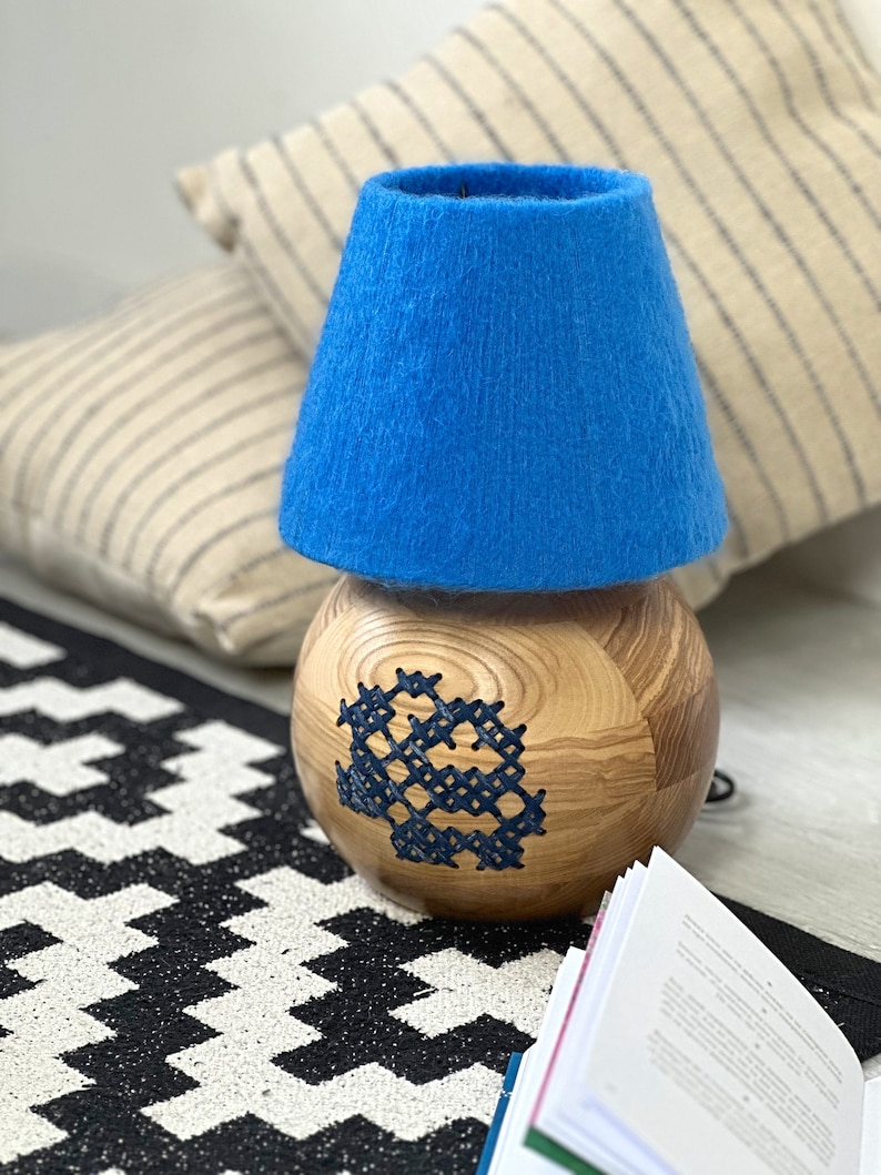 Handcrafted Lampshade, 100% Cotton Yarn Handwoven String Lampshade ...