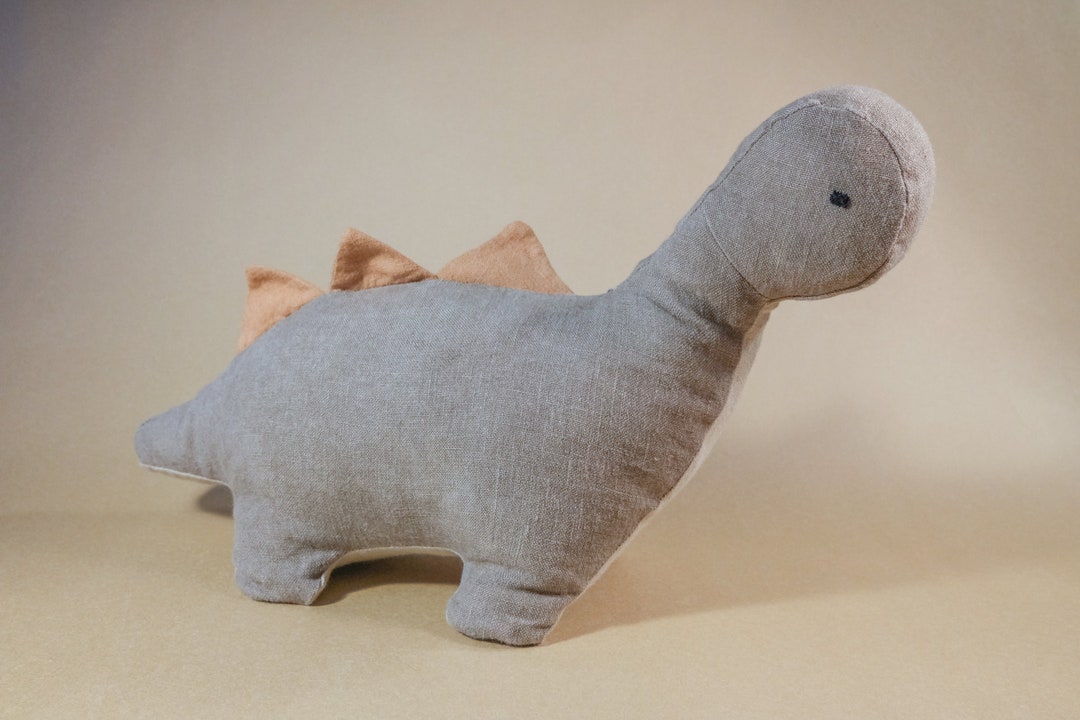 Handmade Linen Toy Dinosaur Natural Materials Botanically Dyed Linen ...