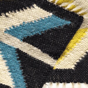 Small Black Wool Area Rug Living Room Runner Rug - Etsy