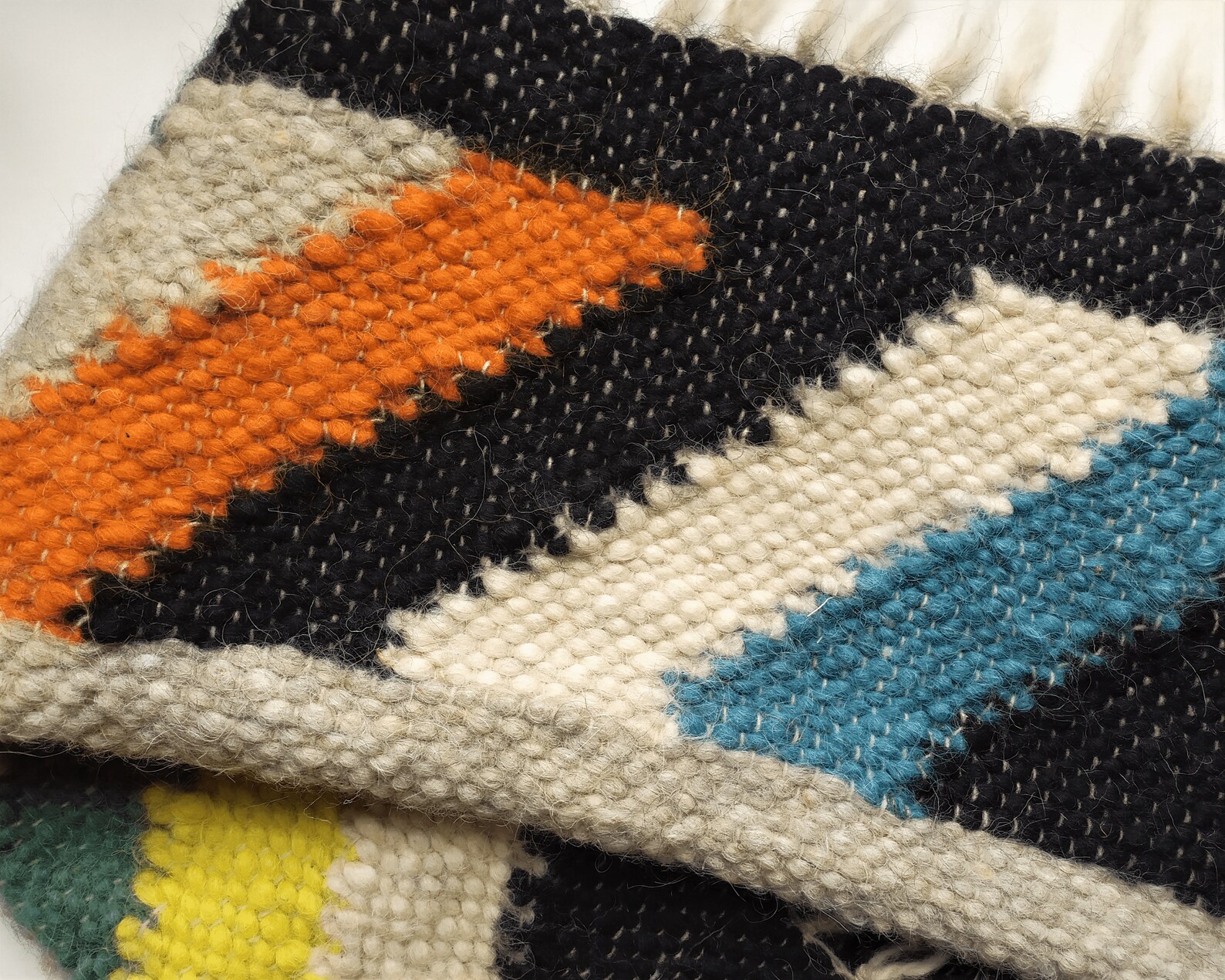 Small Black Wool Area Rug Living Room Runner Rug | Etsy