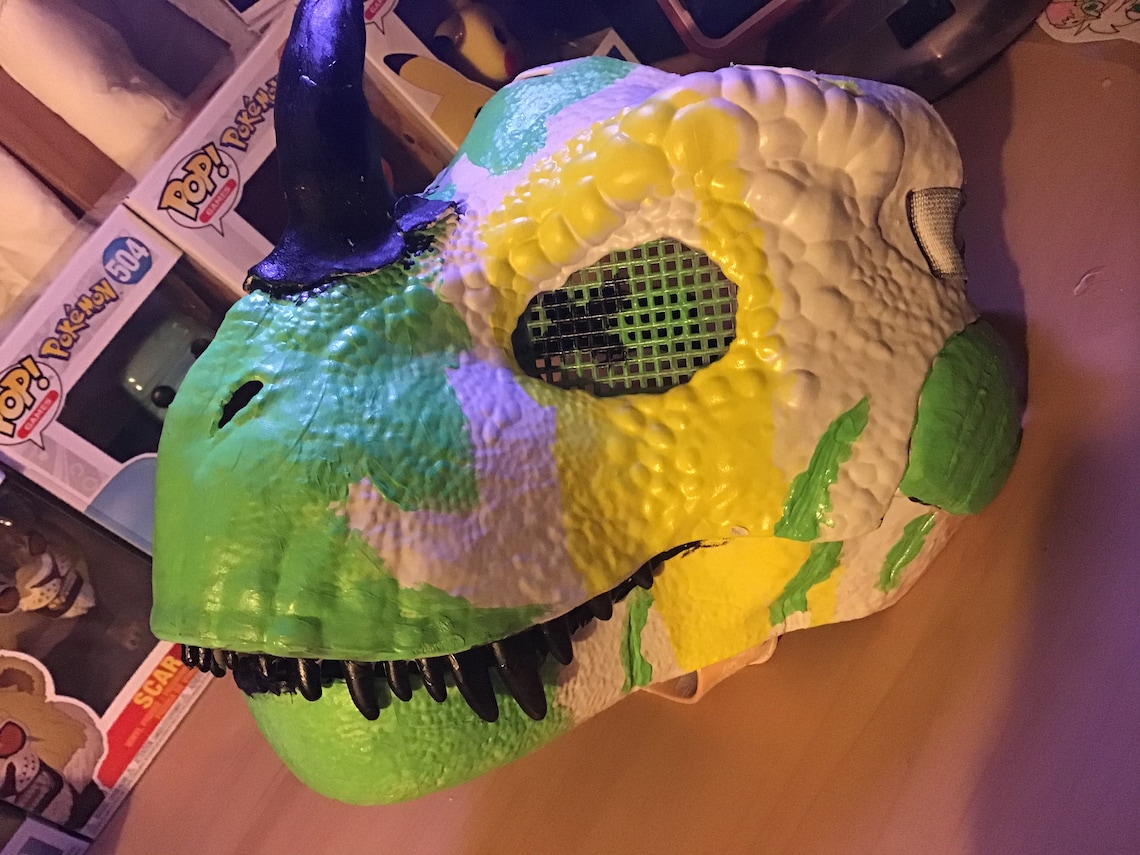 CUSTOM Dino Masks PAINTED ONLY | Etsy