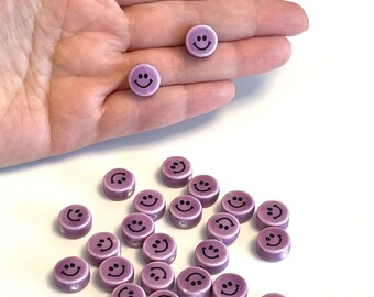 Lilac Smiley Face - Etsy