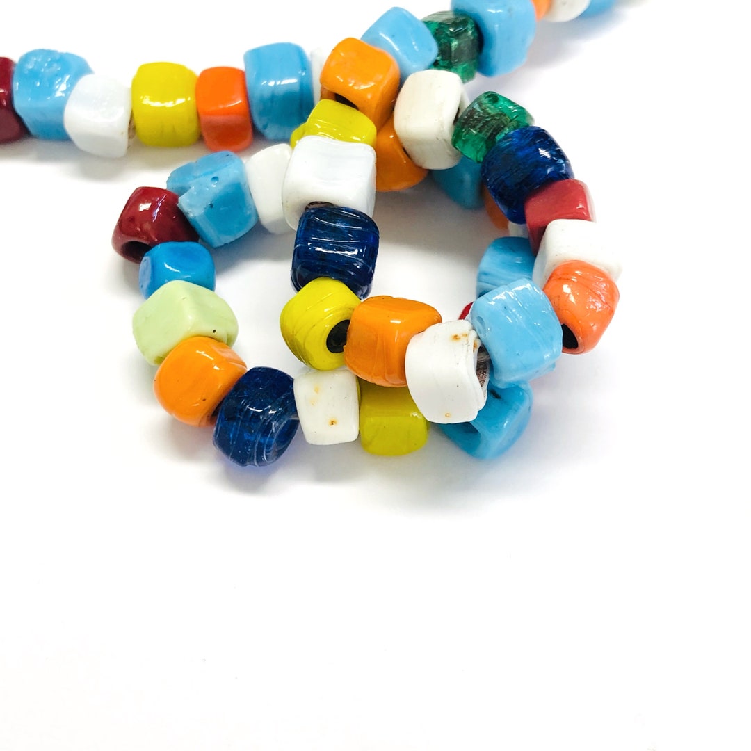 Hand Made Murano Glass Cube Beads, Glass Beads, 50 Beads - Etsy