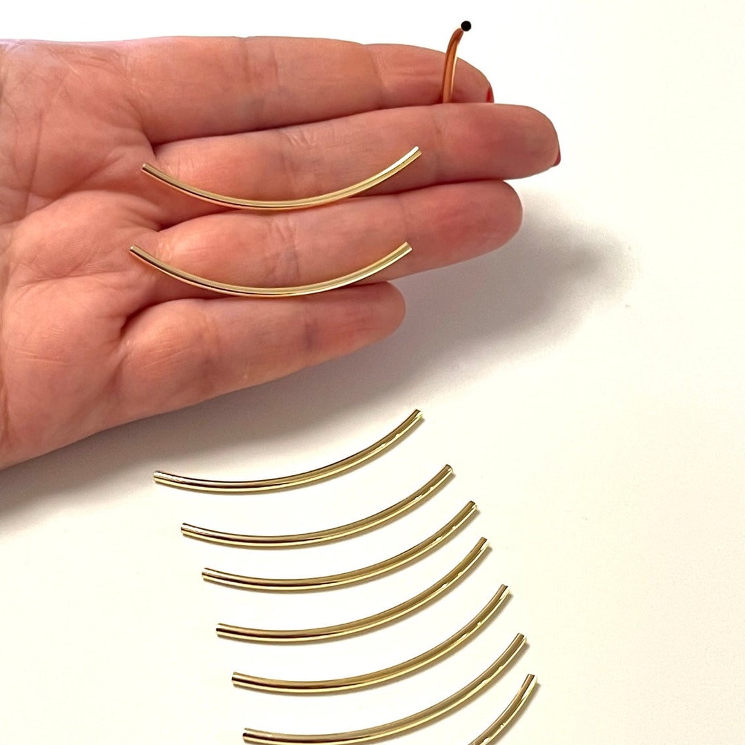 24kt Gold Plated Spacer Tubes, Round Tube Bars , Gold Tube Bars - Etsy