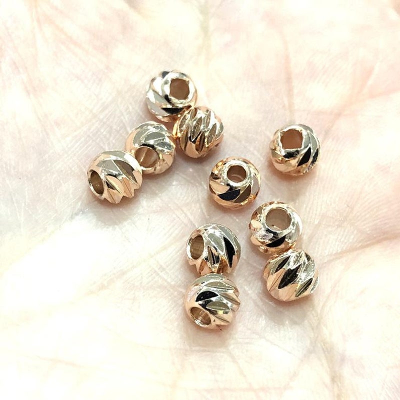 Rose Gold Spacer Beads - Etsy