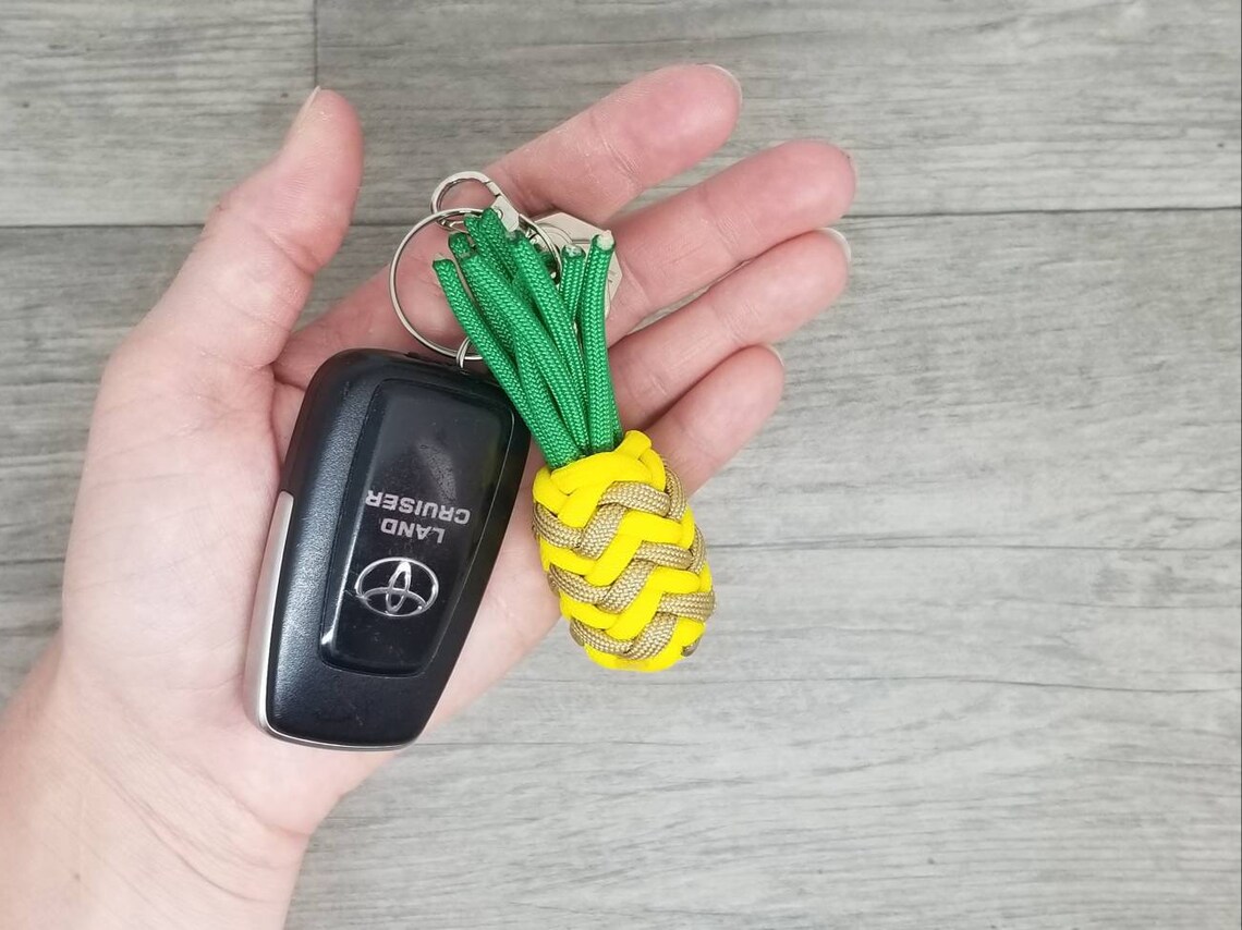 Pineapple Keychain Pineapple Key Ring Paracord Keychains - Etsy