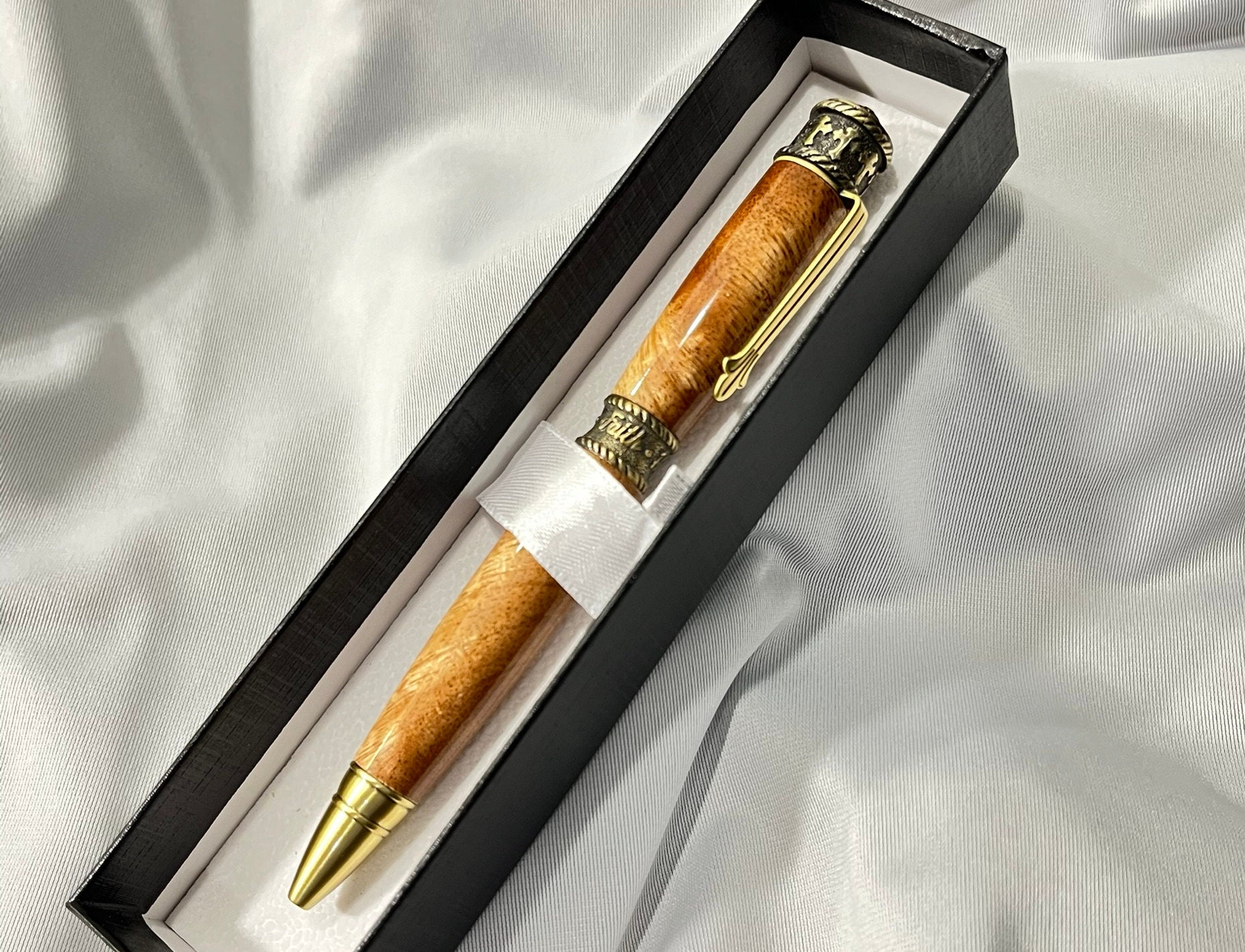 Faith, Hope, and Love Pen, Antique Brass, Exquisite African Wood - Etsy