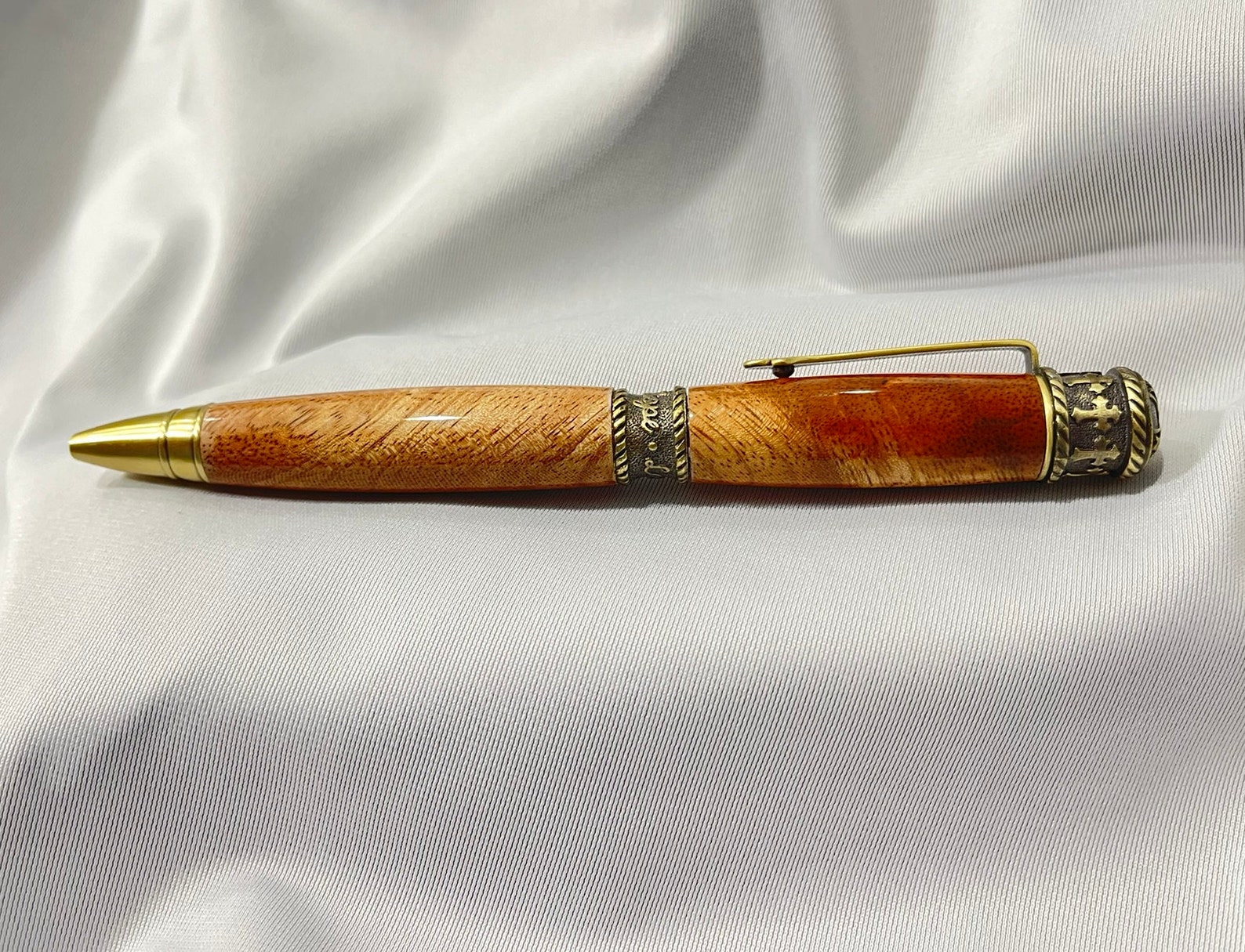Faith, Hope, and Love Pen, Antique Brass, Exquisite African Wood - Etsy