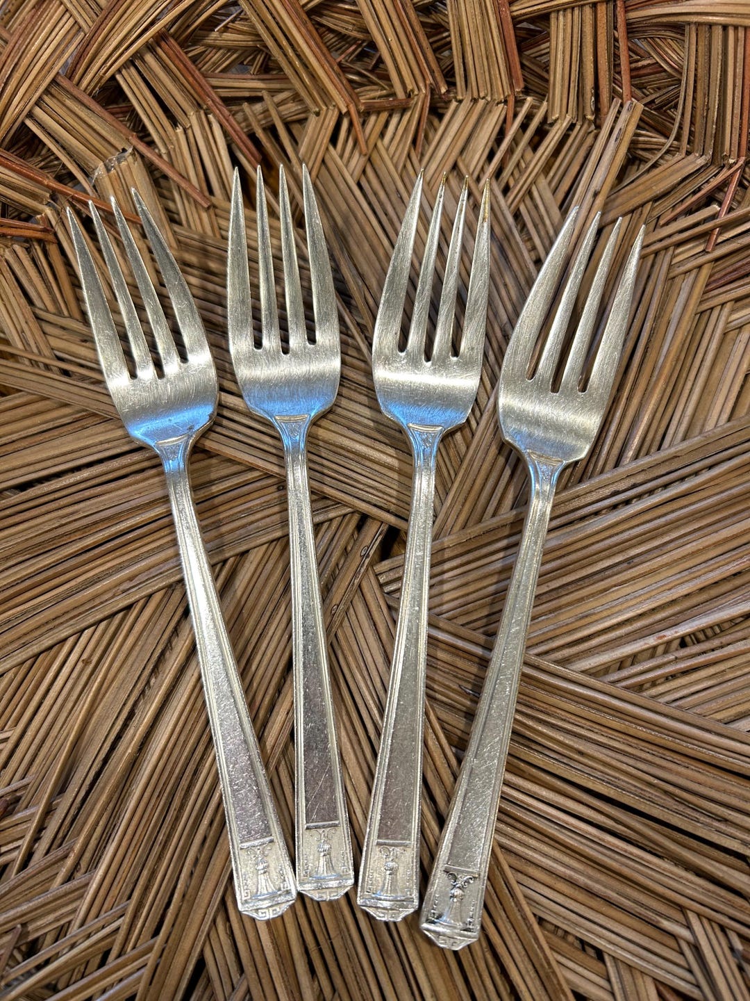 4 Holmes and Edwards Century Pattern Silverplated Salad Forks - Etsy