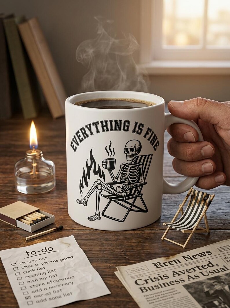 Skeleton Coffee Sarcasm SVG – Dark Humor Meme Cut File (digital ...