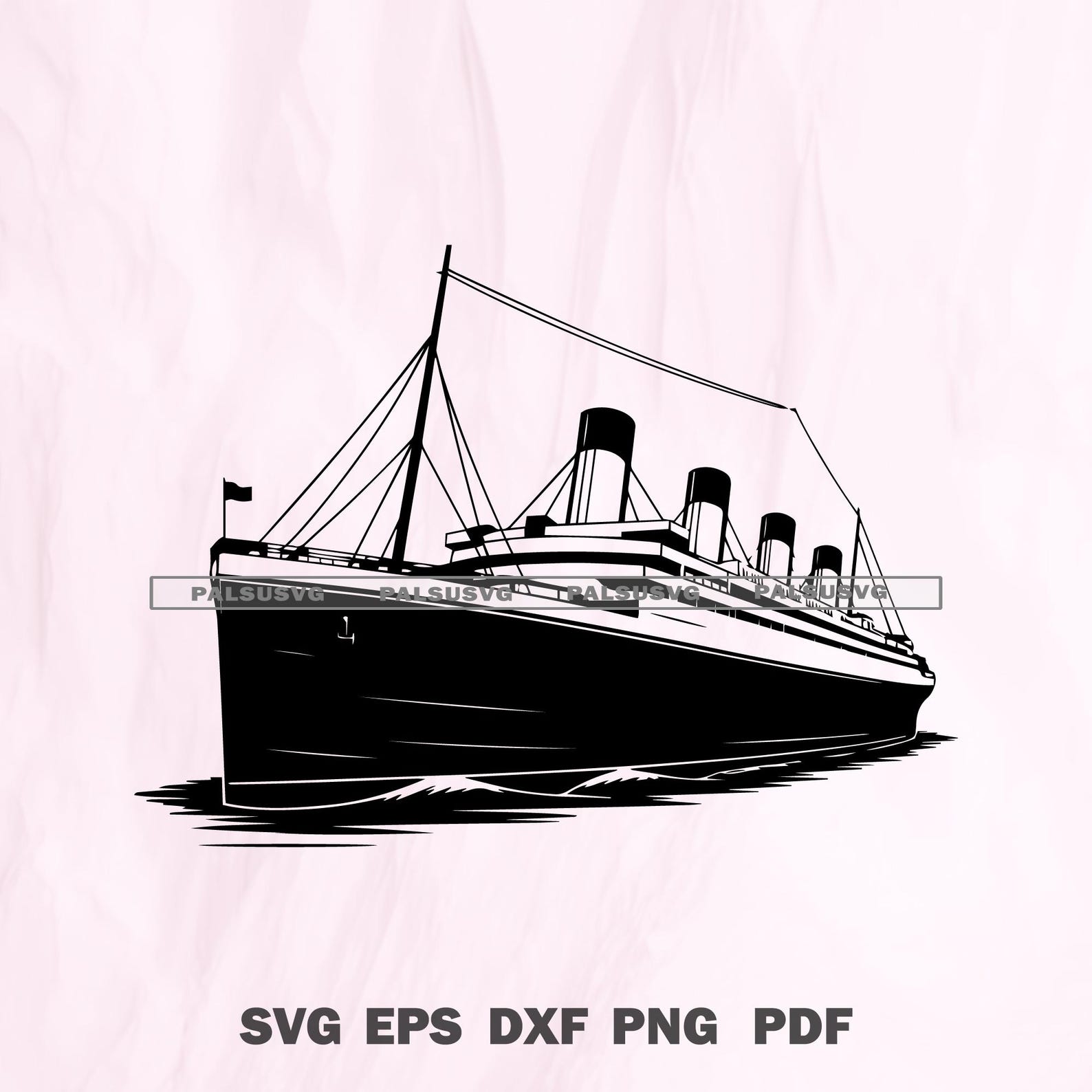 Titanic Ship SVG, RMS Titanic Cut File for Cricut, Silhouette, Ocean ...