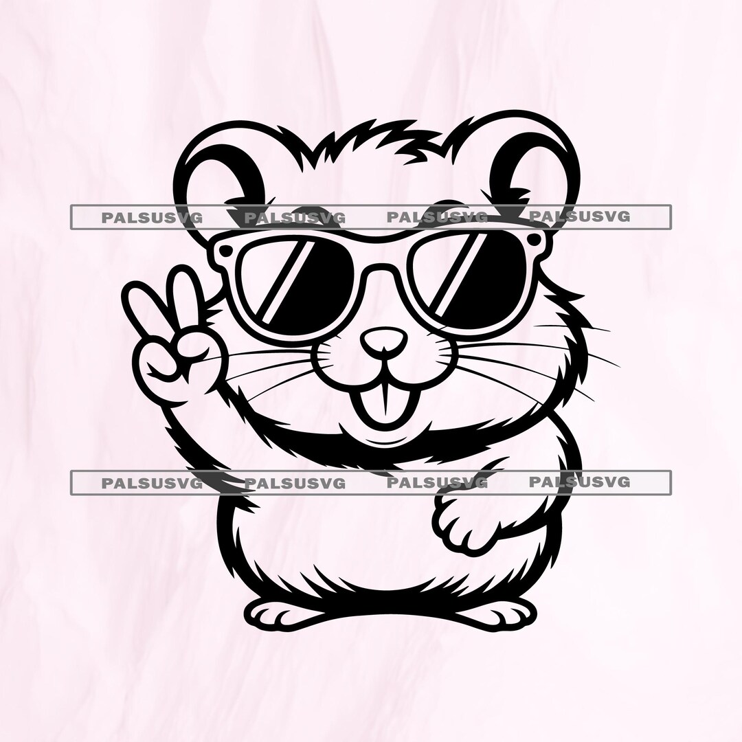 Peace Sign Hamster SVG – Funny Pet Cut File (digital Download) - Etsy