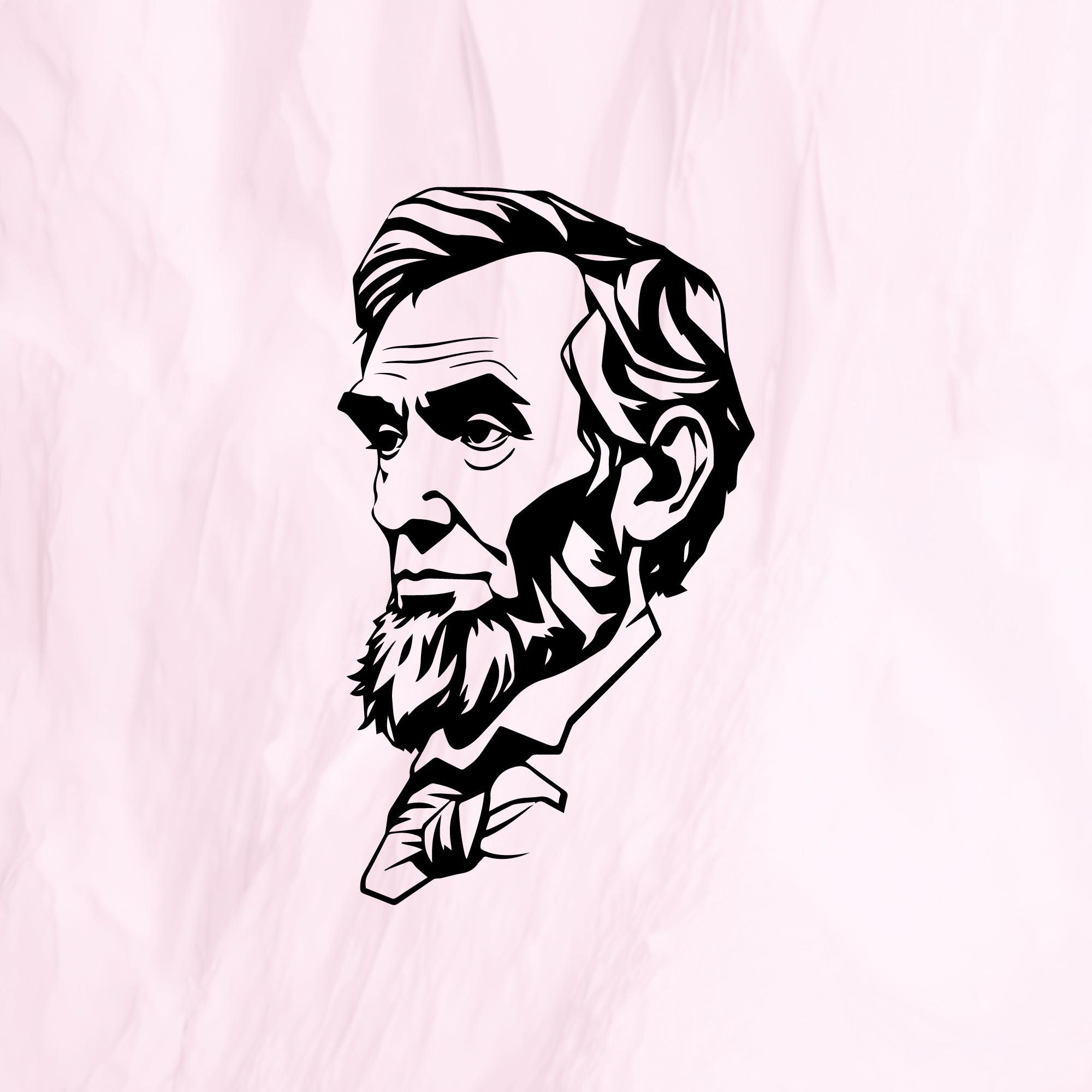 Abraham Lincoln Silhouette SVG Bundle – 4 Historical Designs (digital ...