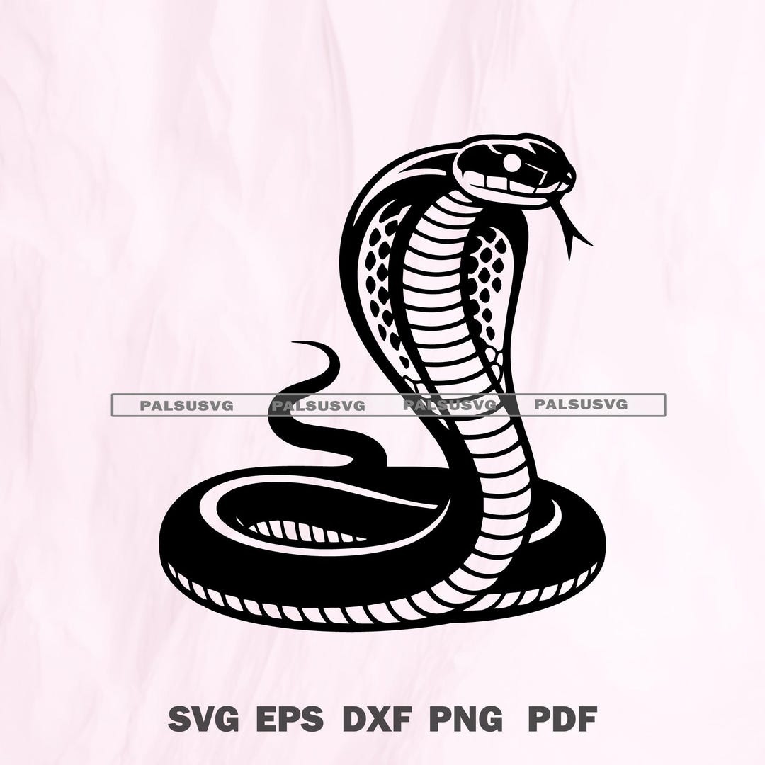 Cobra SVG, Cobra Snake Vector, Serpent Svg, Reptile Cut File for Cricut ...