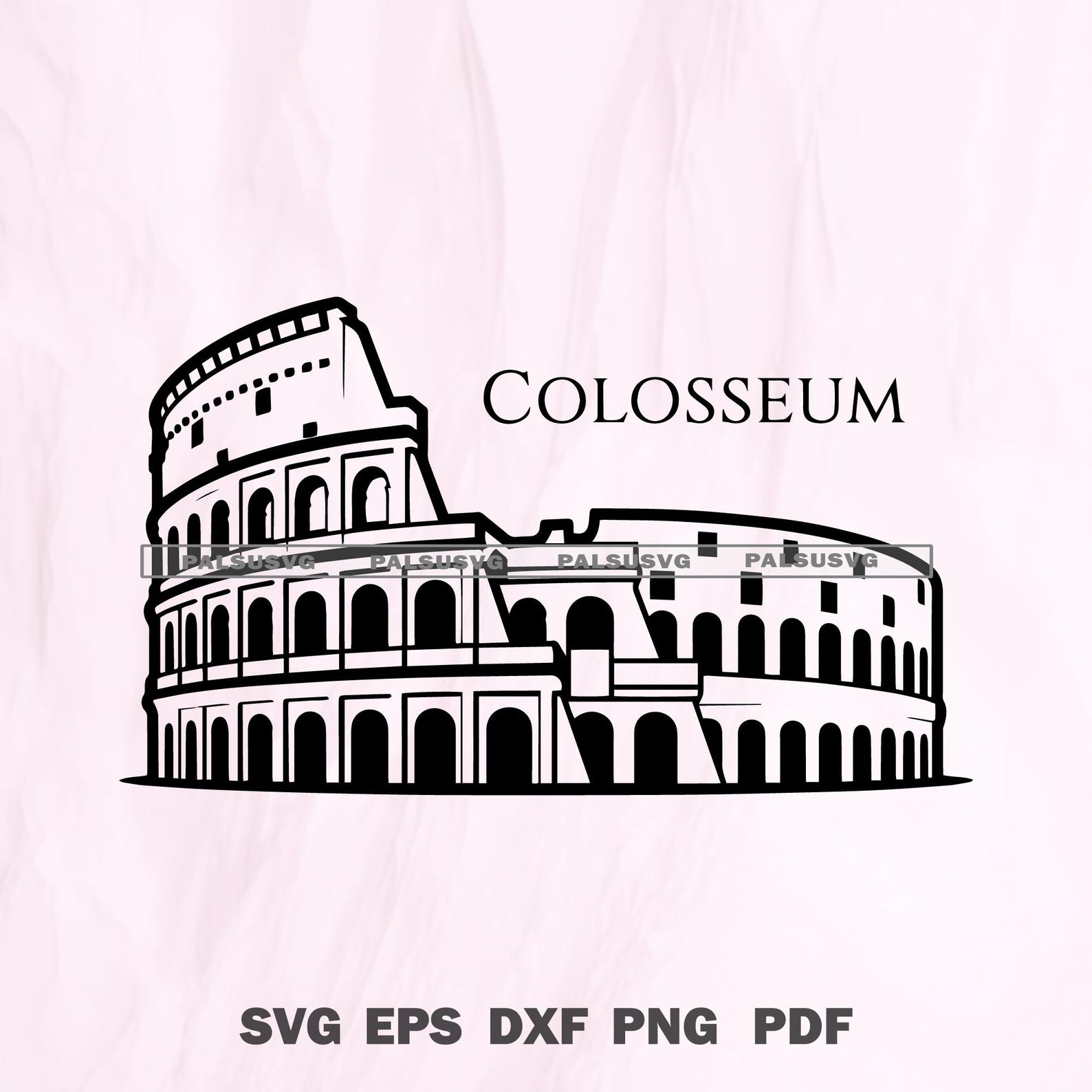Colosseum SVG Cut File for Cricut & Silhouette | Rome Landmark Vector ...