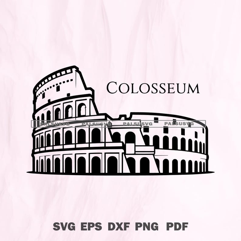 Colosseum SVG Cut File for Cricut & Silhouette | Rome Landmark Vector ...
