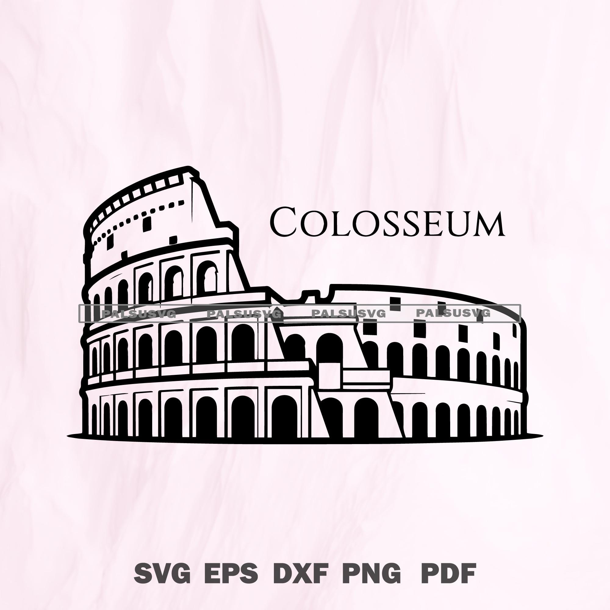 Colosseum SVG Cut File for Cricut & Silhouette | Rome Landmark Vector ...