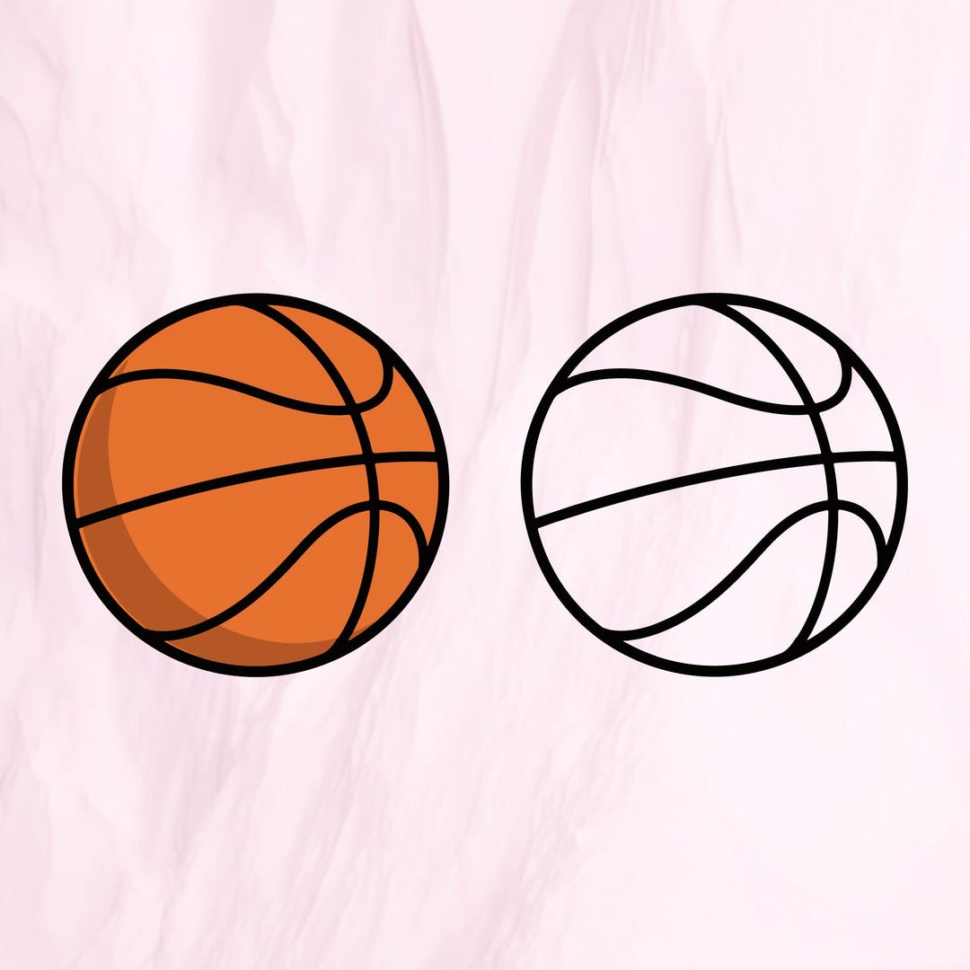 Basketball SVG Clipart, Cut File for Cricut & Silhouette (digital ...