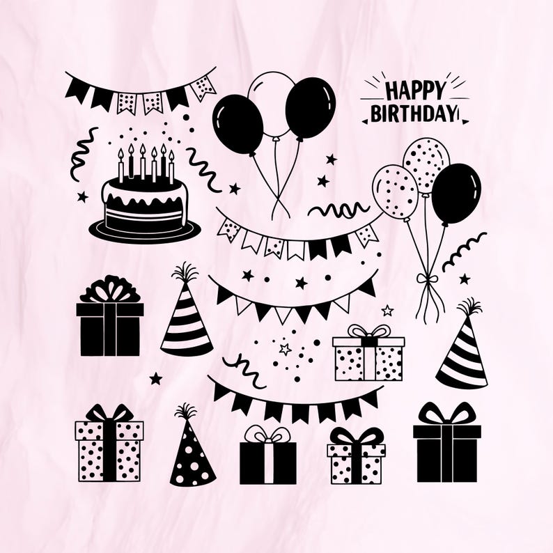 Happy Birthday SVG, Birthday Svg, Party Svg, Celebration Svg, Birthday ...