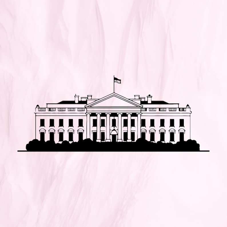 White House Vector Art (svg, Png, Dxf, Eps, Pdf) (digital Download) - Etsy