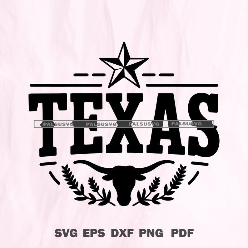 Texas Longhorn Emblem SVG | Lone Star State, Cricut Silhouette (digital ...